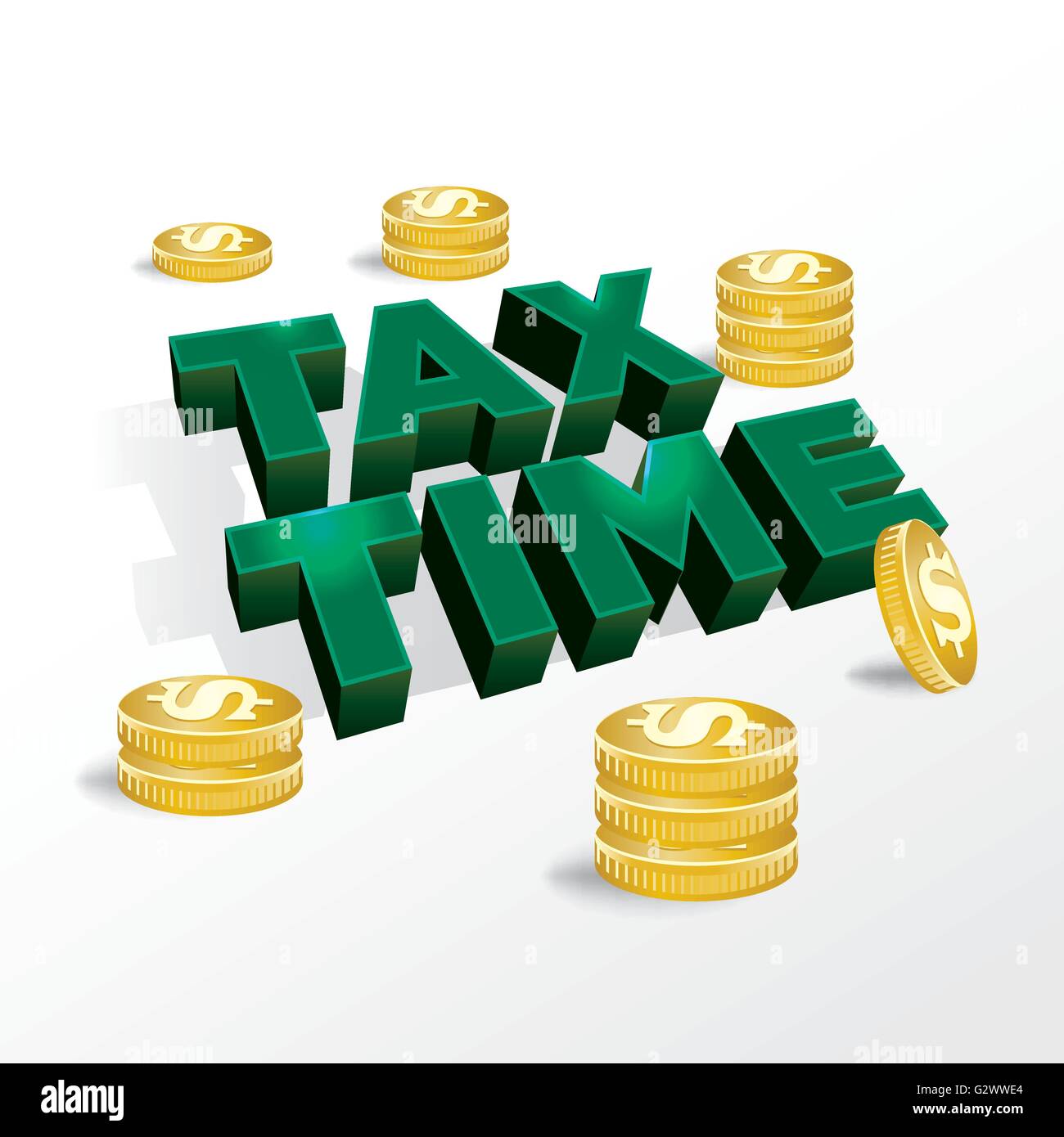 An illustration concept for income tax return or tax time. Vector EPS ...