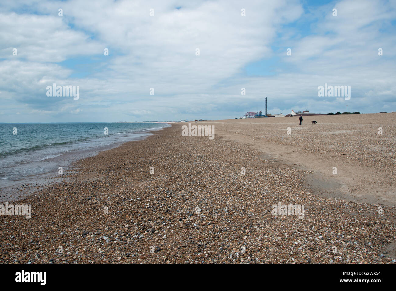 The shingle beach at Hayling Island, Hampshire, UK Stock Photo - Alamy
