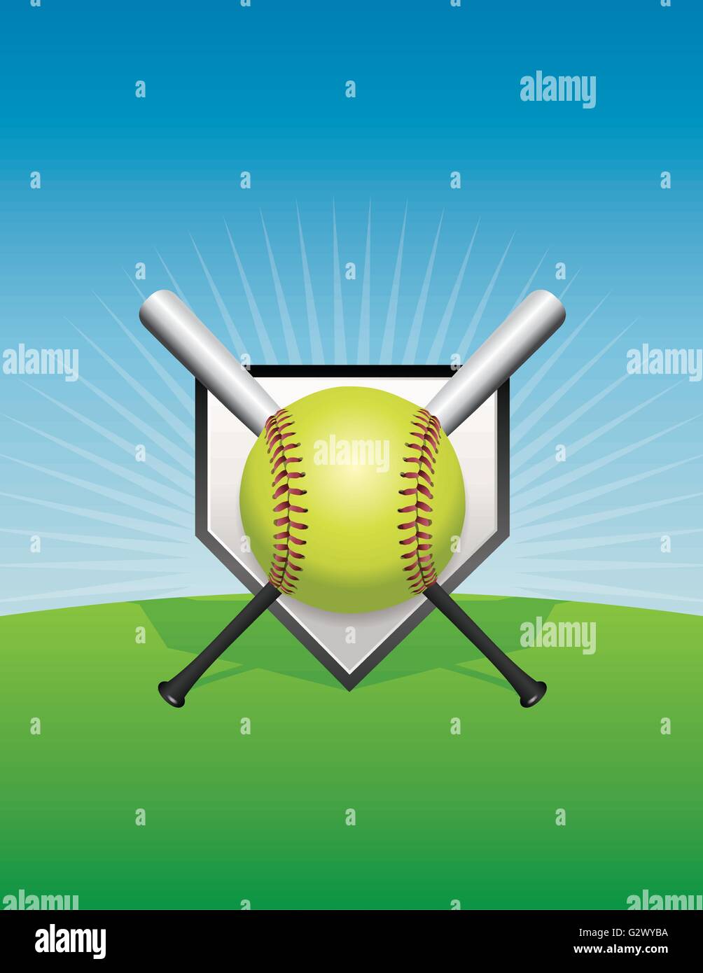 A softball illustration. Vector EPS 10 available. EPS file contains ...