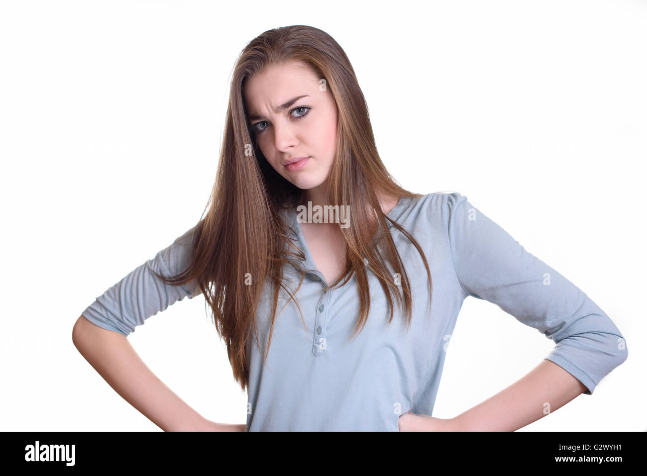 Angry young woman Stock Photo - Alamy