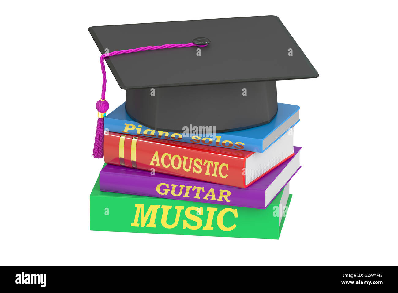 Music Education concept, 3D rendering isolated on white background ...