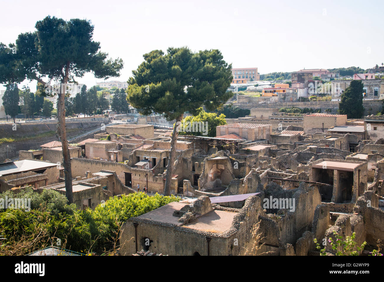 The ruins of Herculaneum excavation in Ercolaono near Naples, Italy ...