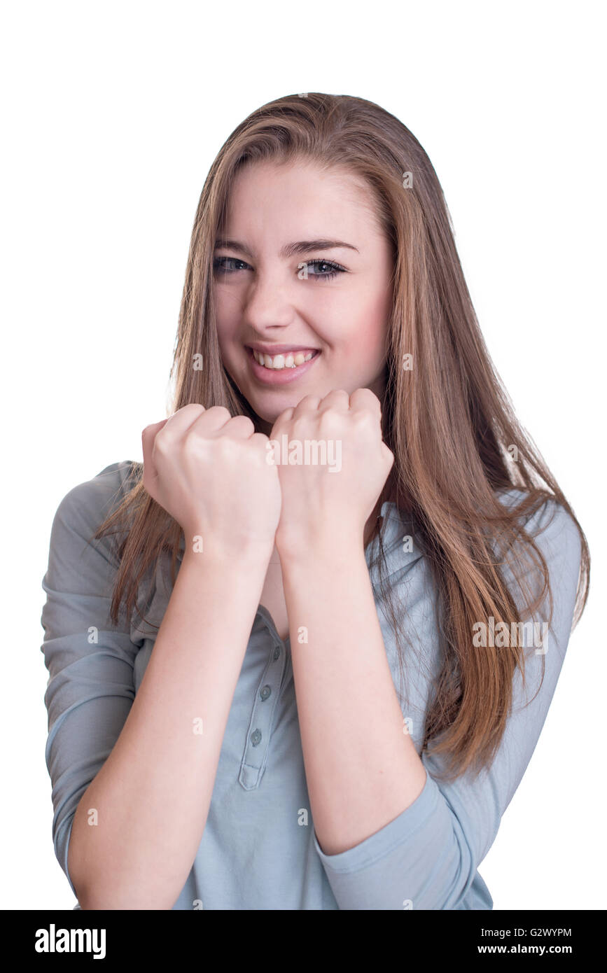 Portrait of beautiful young successful woman Stock Photo - Alamy