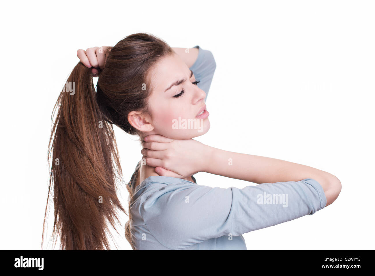 Painful position hi-res stock photography and images - Alamy