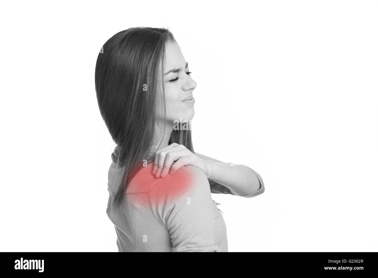 Woman with shoulder pain Stock Photo - Alamy