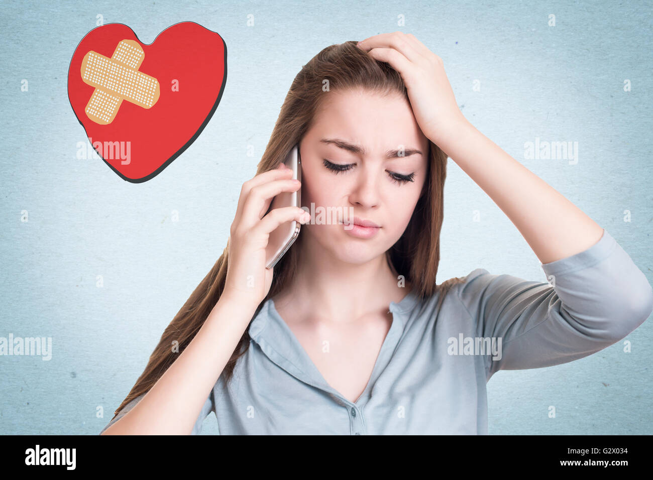 Sad girl talking hi-res stock photography and images - Alamy