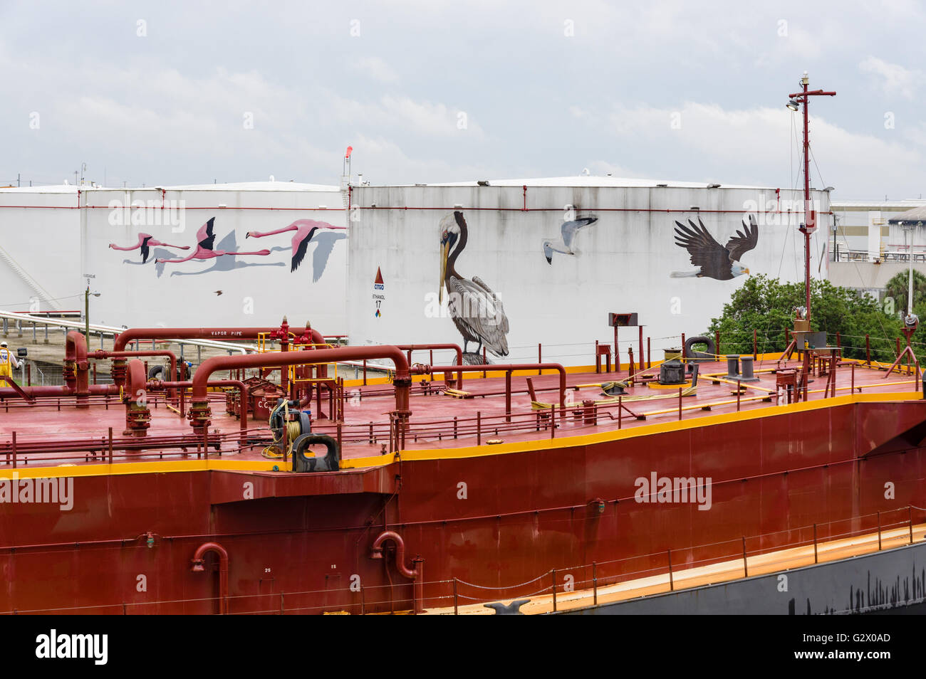 Chemical transport barge OSG 242 docked at Port of Tampa Bay. Tampa ...