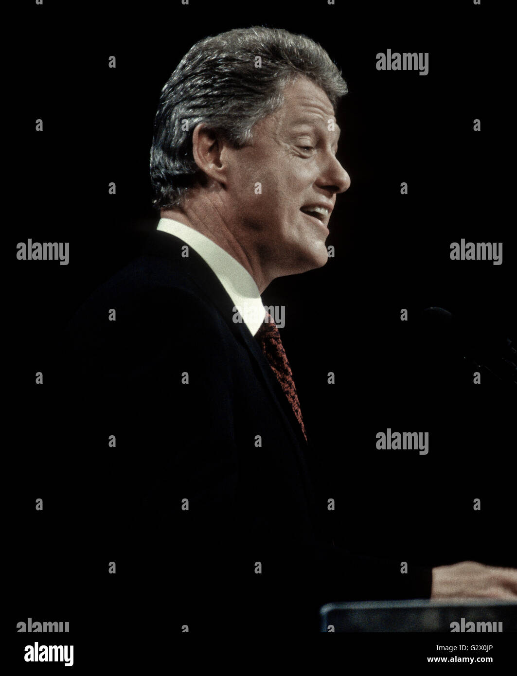 Manhattan, New York, 16th July, USA, William Clinton delivers his ...