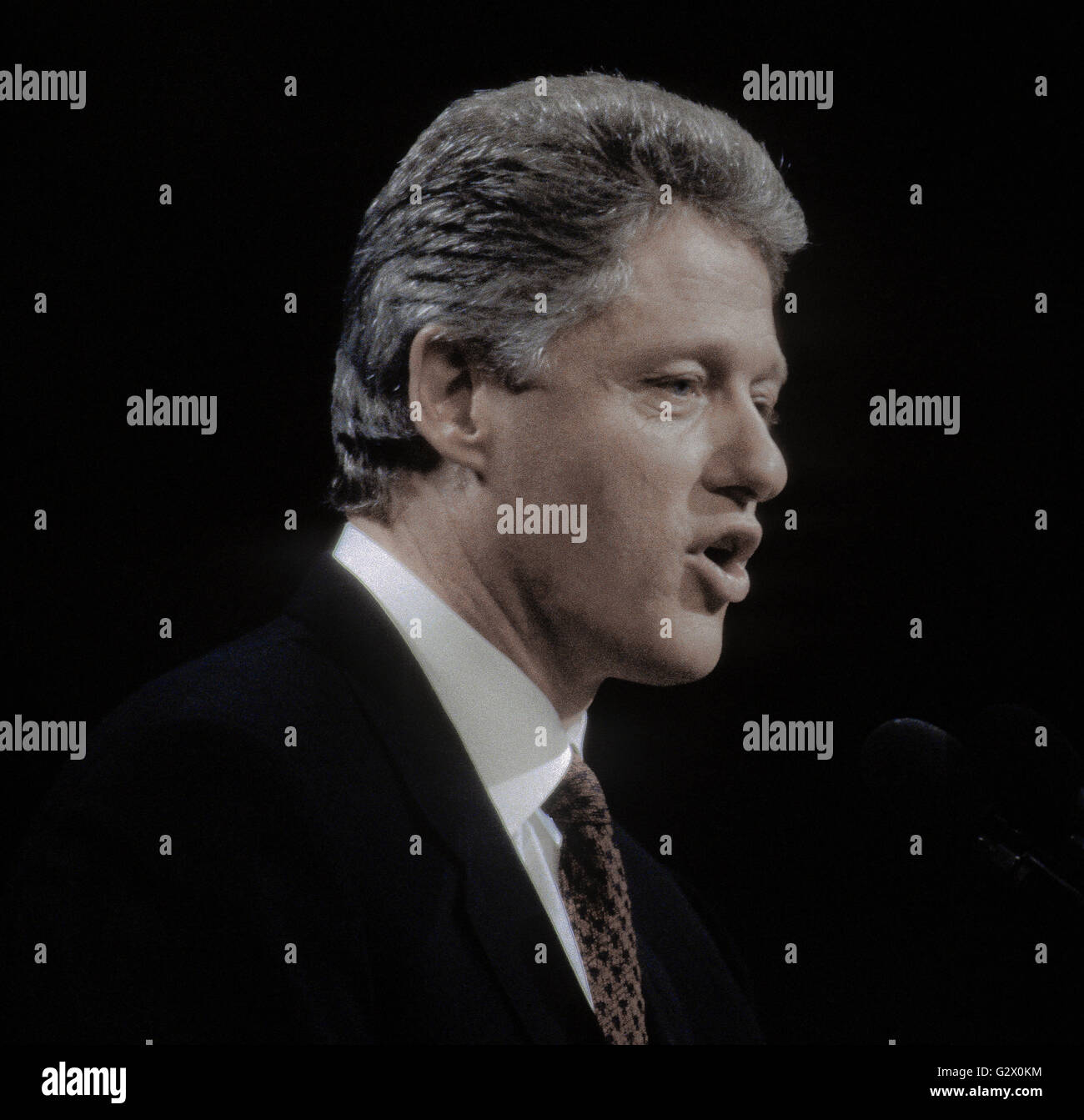 Manhattan, New York, 16th July, USA, William Clinton delivers his ...