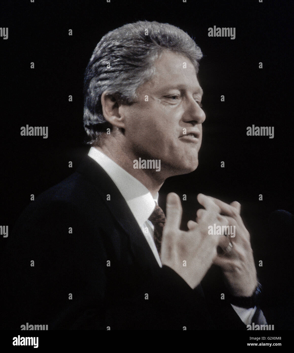 Manhattan, New York, 16th July, USA, William Clinton delivers his ...