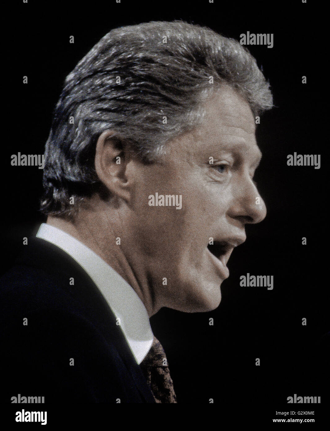 Manhattan, New York, 16th July, USA, William Clinton delivers his ...