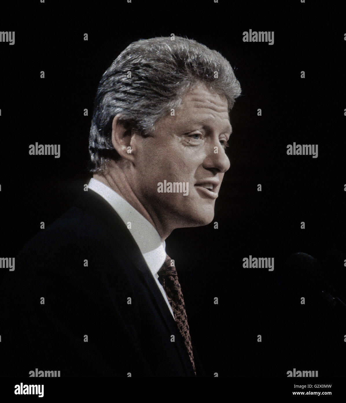 Manhattan, New York, 16th July, USA, William Clinton delivers his ...