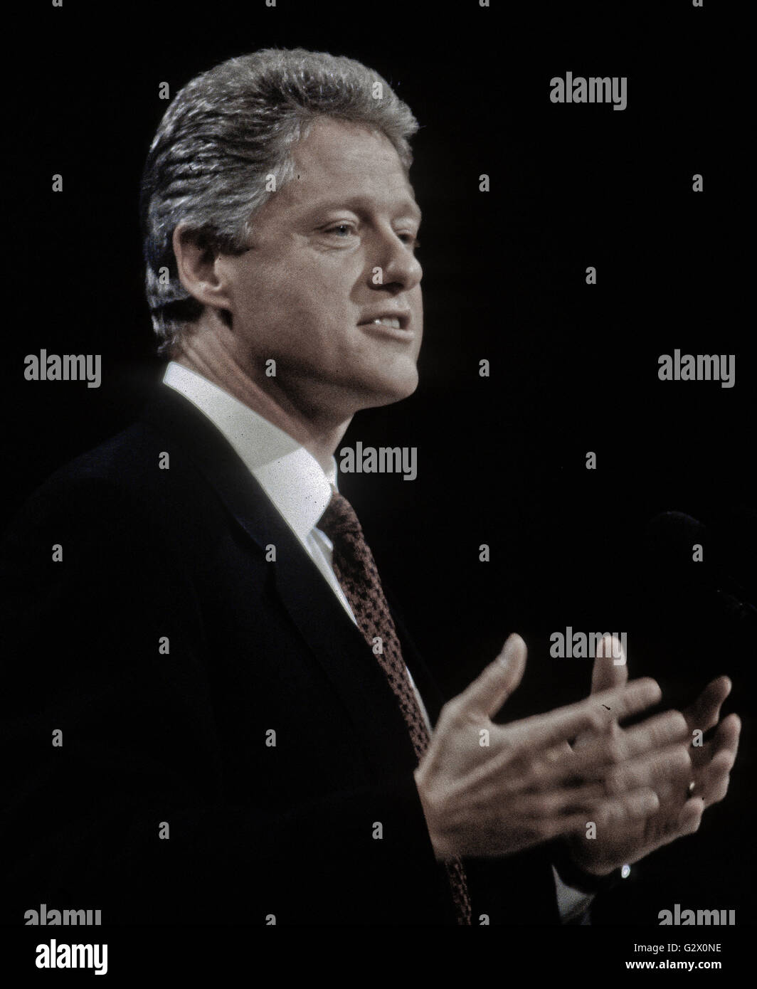 Manhattan, New York, 16th July, USA, William Clinton delivers his ...