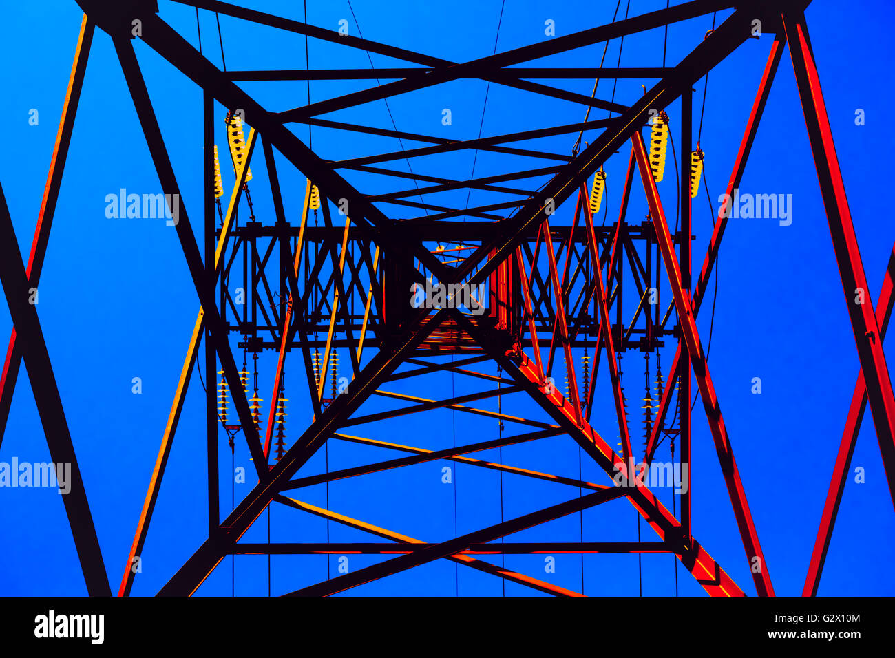 High voltage post Stock Photo - Alamy