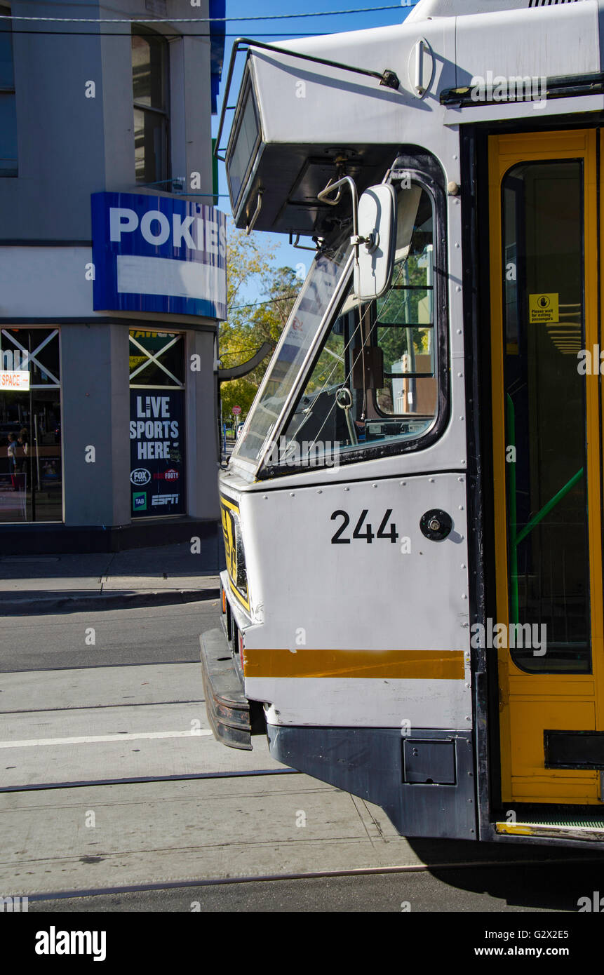 Detail shot of the front of a Melbourne tram in Australia Stock Photo ...