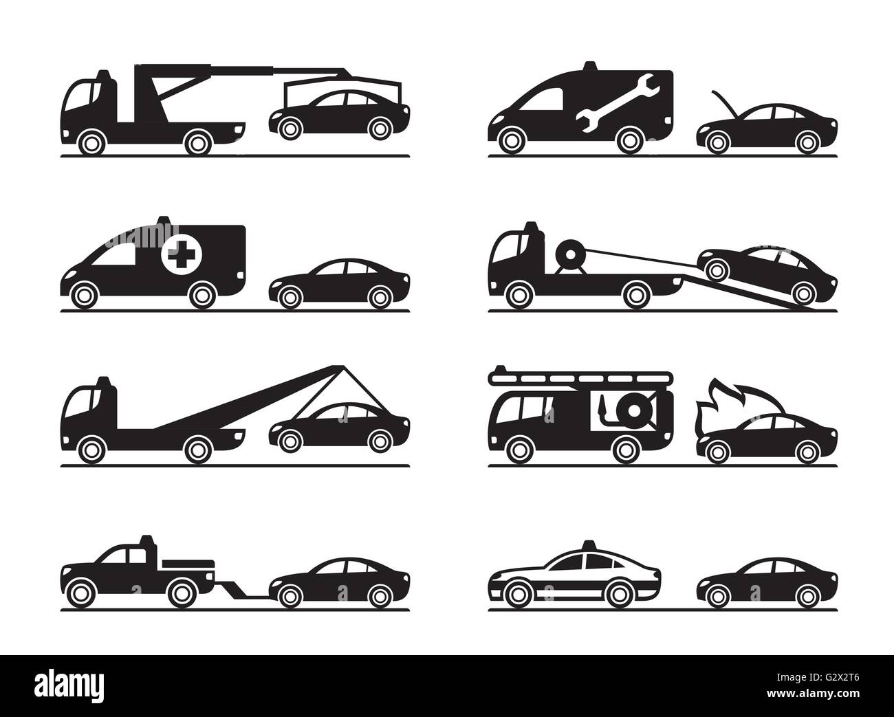 Emergency roadside aid Cut Out Stock Images & Pictures - Alamy