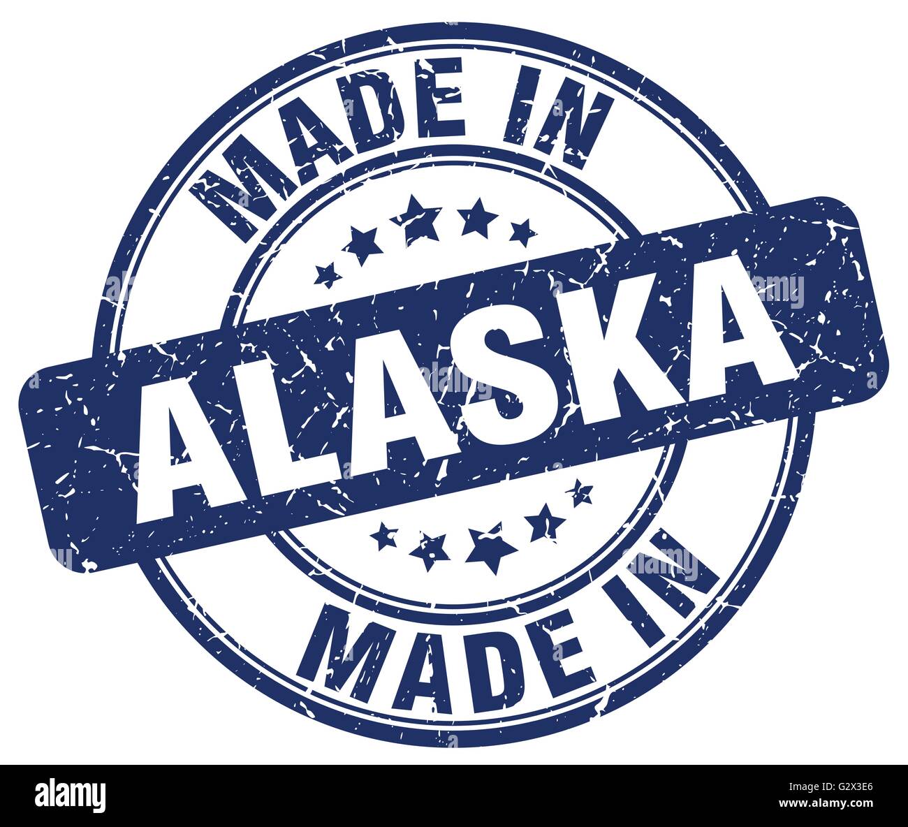 made in Alaska blue grunge round stamp Stock Vector Image & Art - Alamy