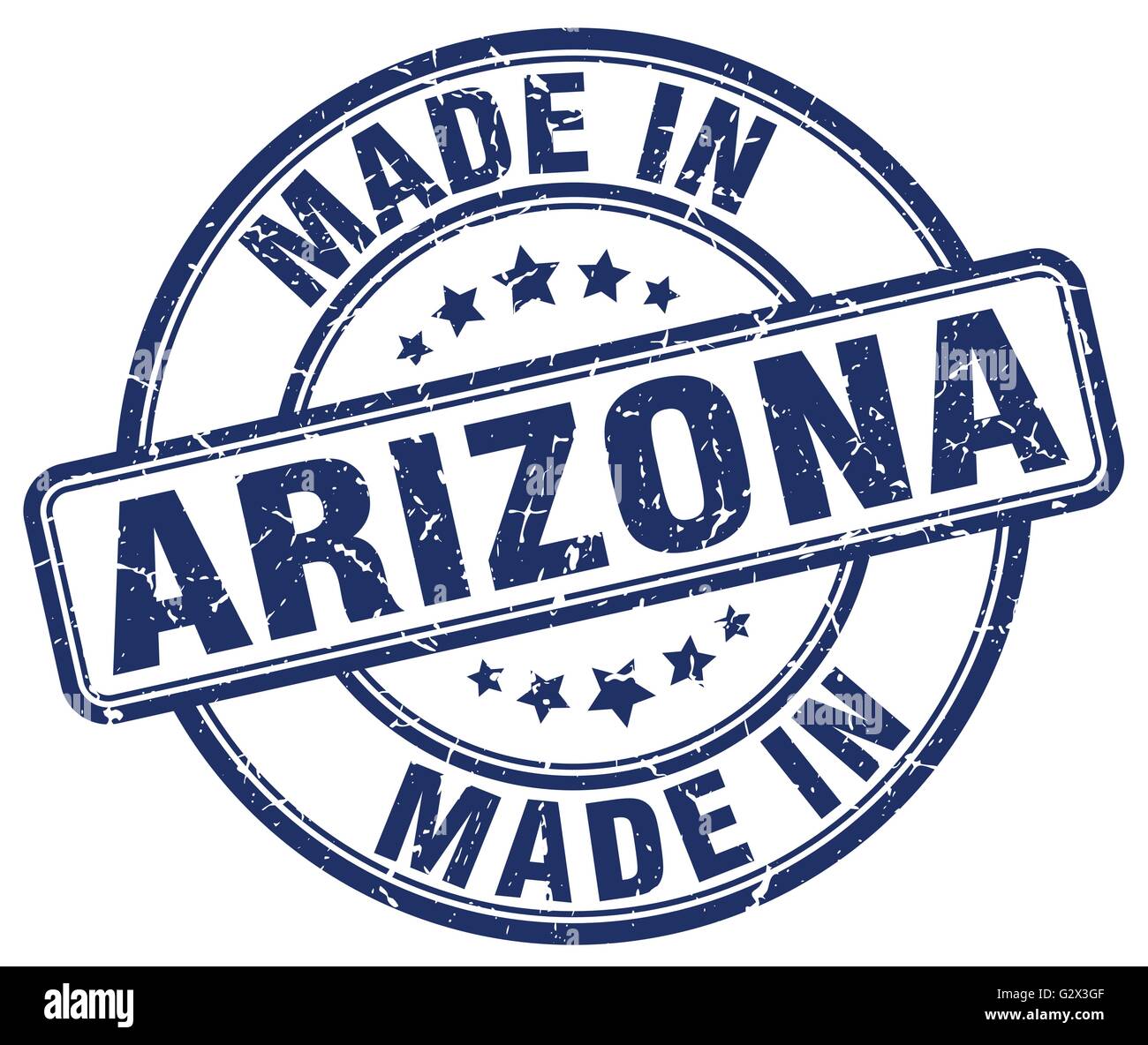 made in Arizona blue grunge round stamp Stock Vector Image & Art - Alamy