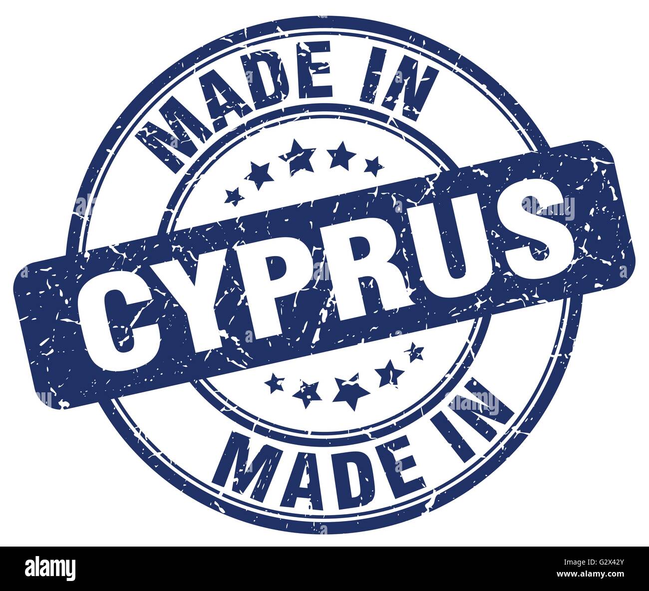 made in Cyprus blue grunge round stamp Stock Vector Image & Art - Alamy