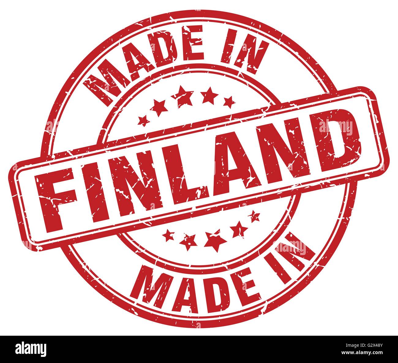 made in Finland red grunge round stamp Stock Vector Image & Art - Alamy