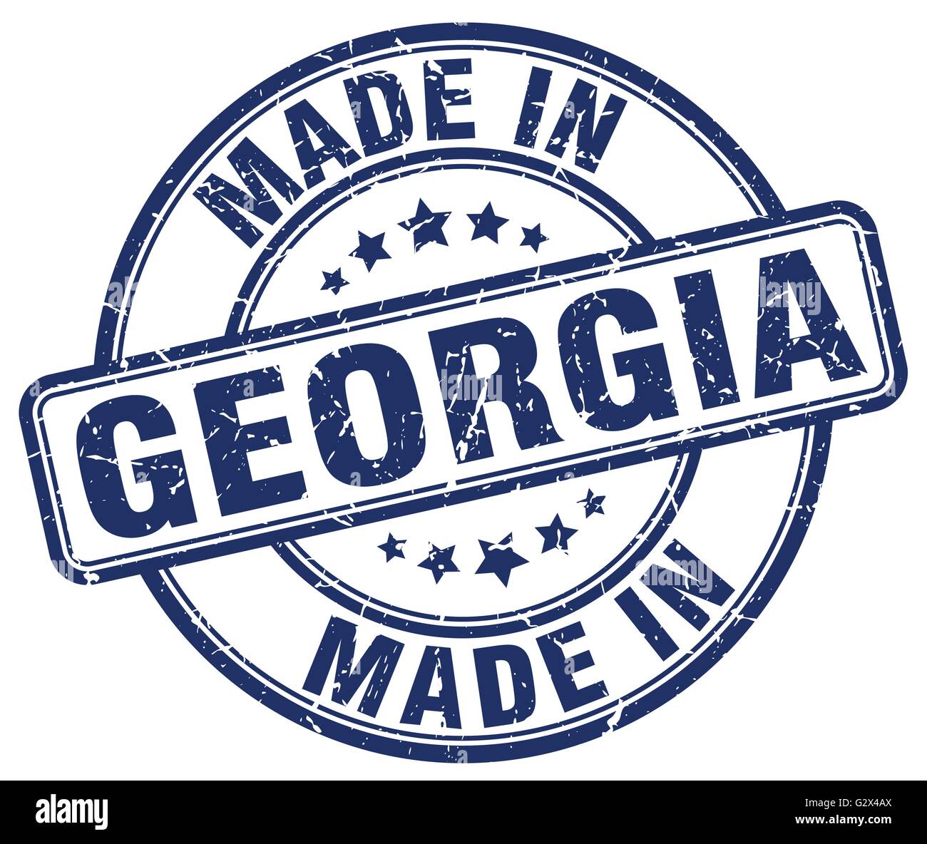 made in Georgia blue grunge round stamp Stock Vector Image & Art - Alamy