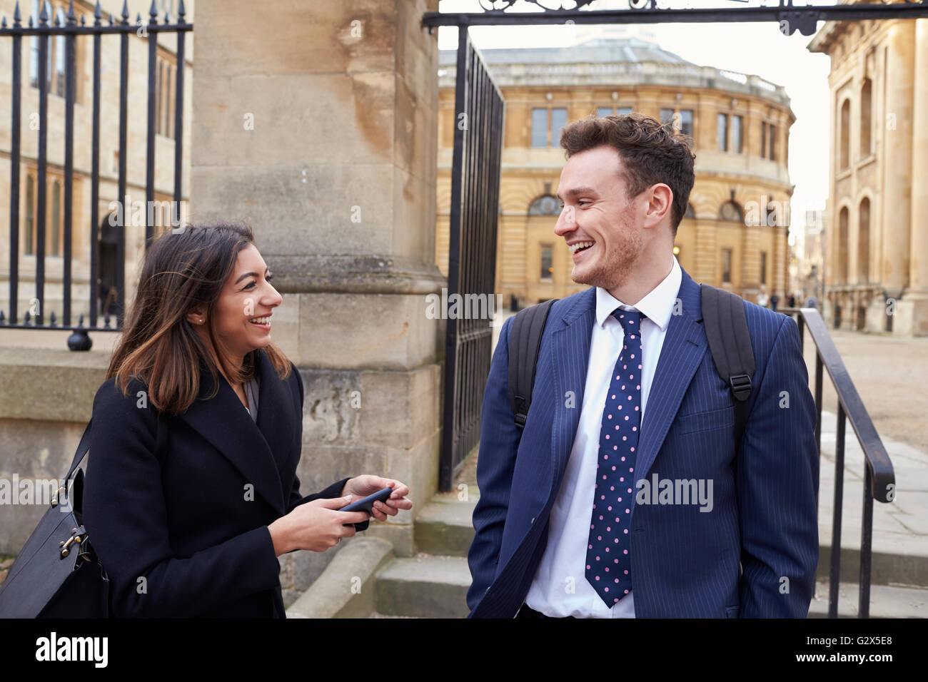 Two men standing talking outside hi-res stock photography and images ...