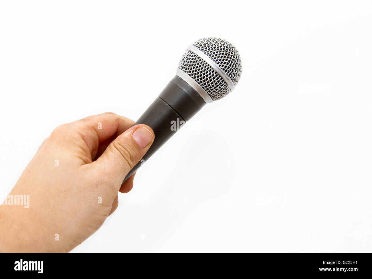 Singer microphone hand hi-res stock photography and images - Alamy