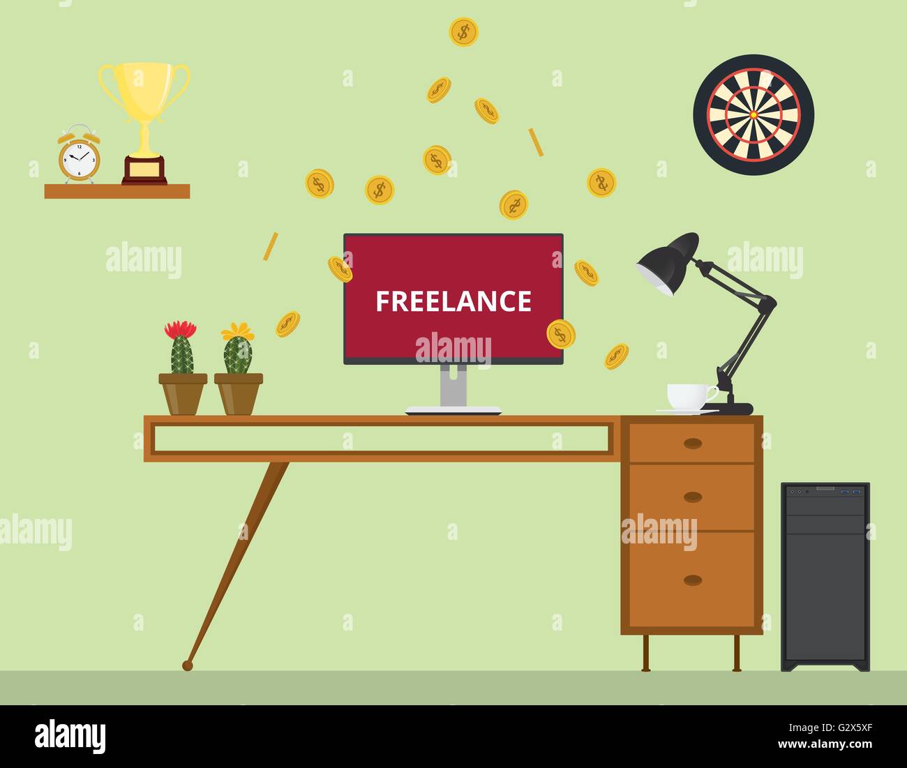 Monitor text icon vector Stock Vector Images - Alamy