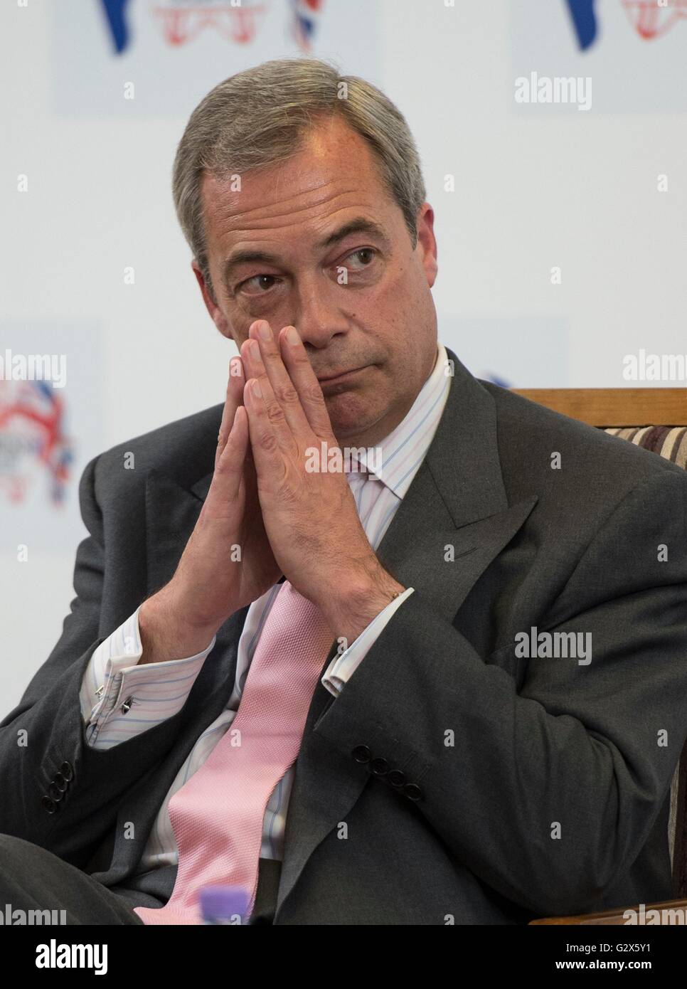 Ukip leader Nigel Farage during an Express Debate about the EU, chaired ...