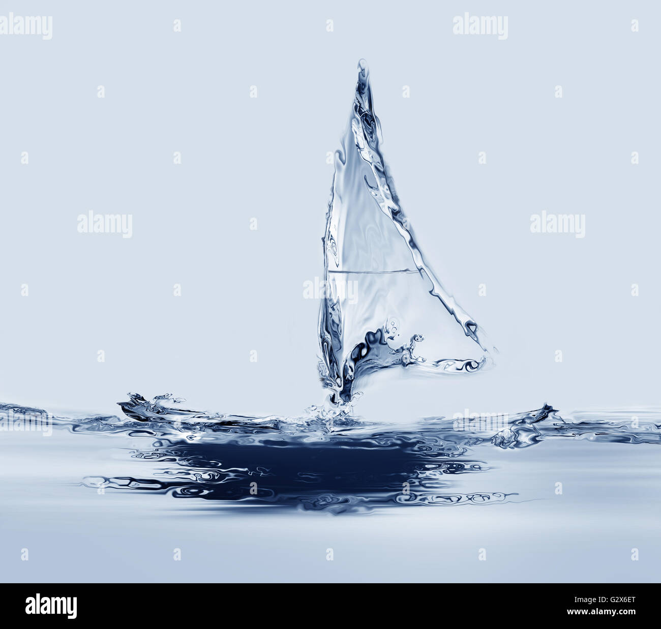 A windsurf sailing board made of water Stock Photo - Alamy
