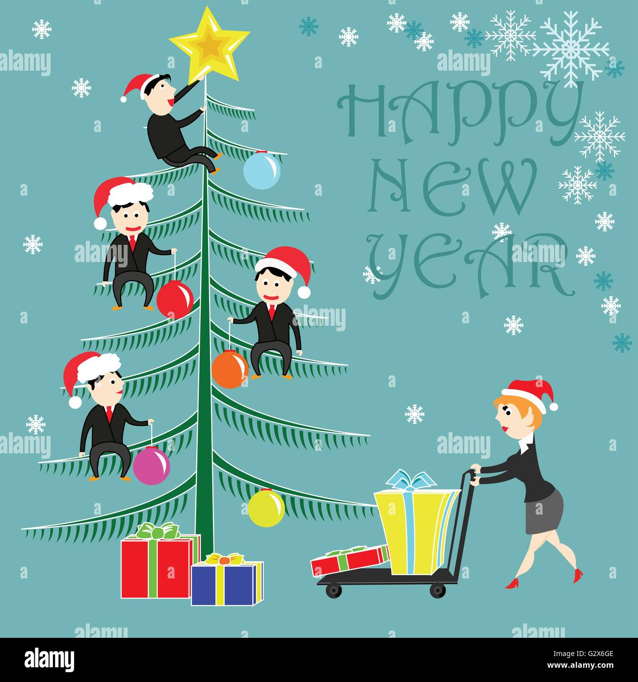 Happy new year elegant modern Stock Vector Images - Alamy