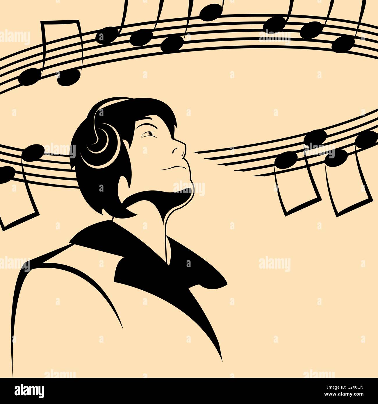 Man and music Stock Vector Image & Art - Alamy