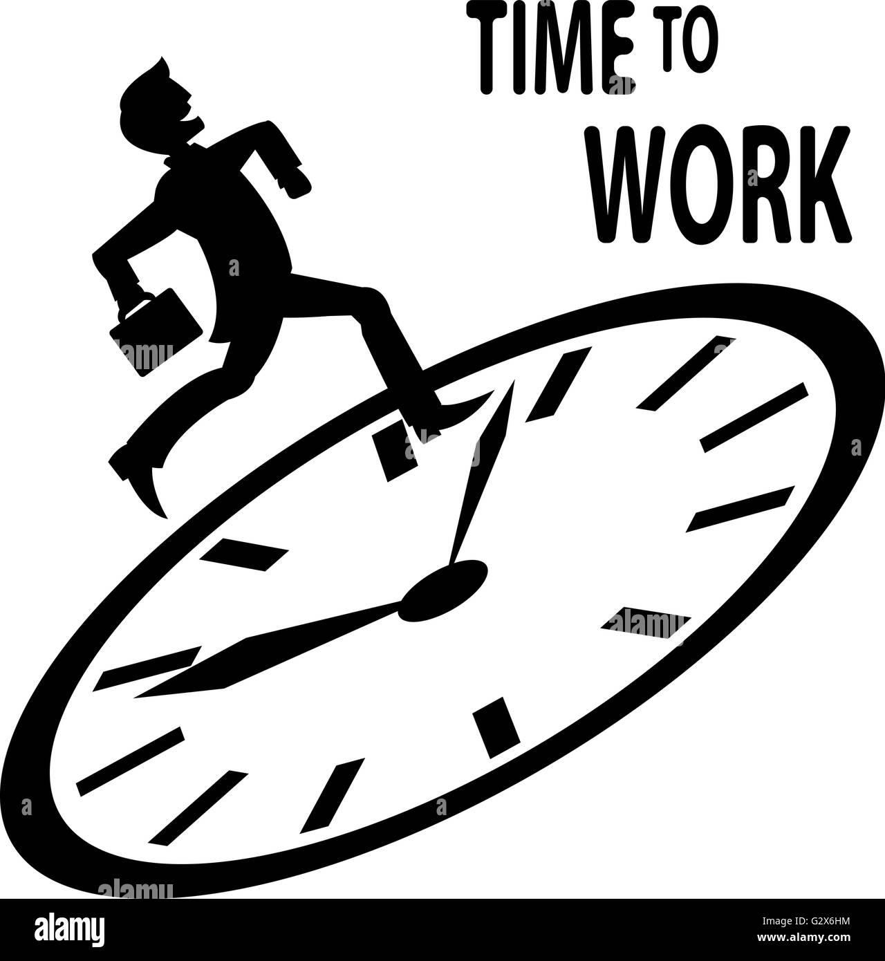 Cartoon work on time hi-res stock photography and images - Alamy