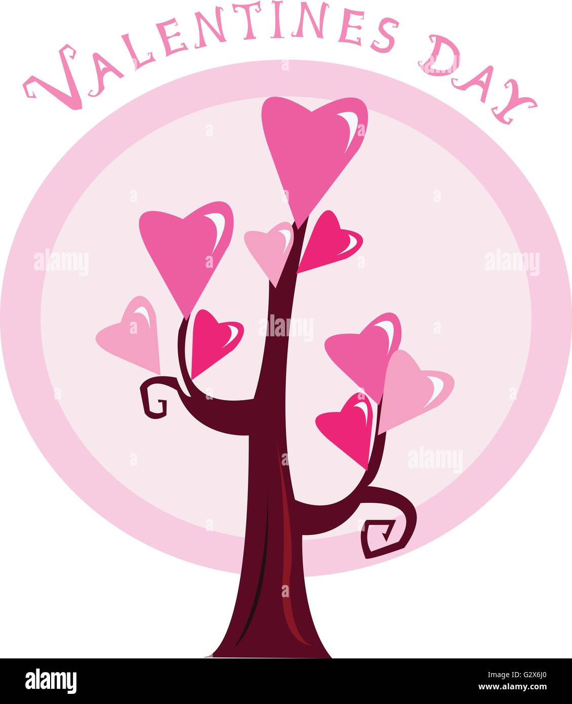 Valentines day gift round Stock Vector Images - Alamy