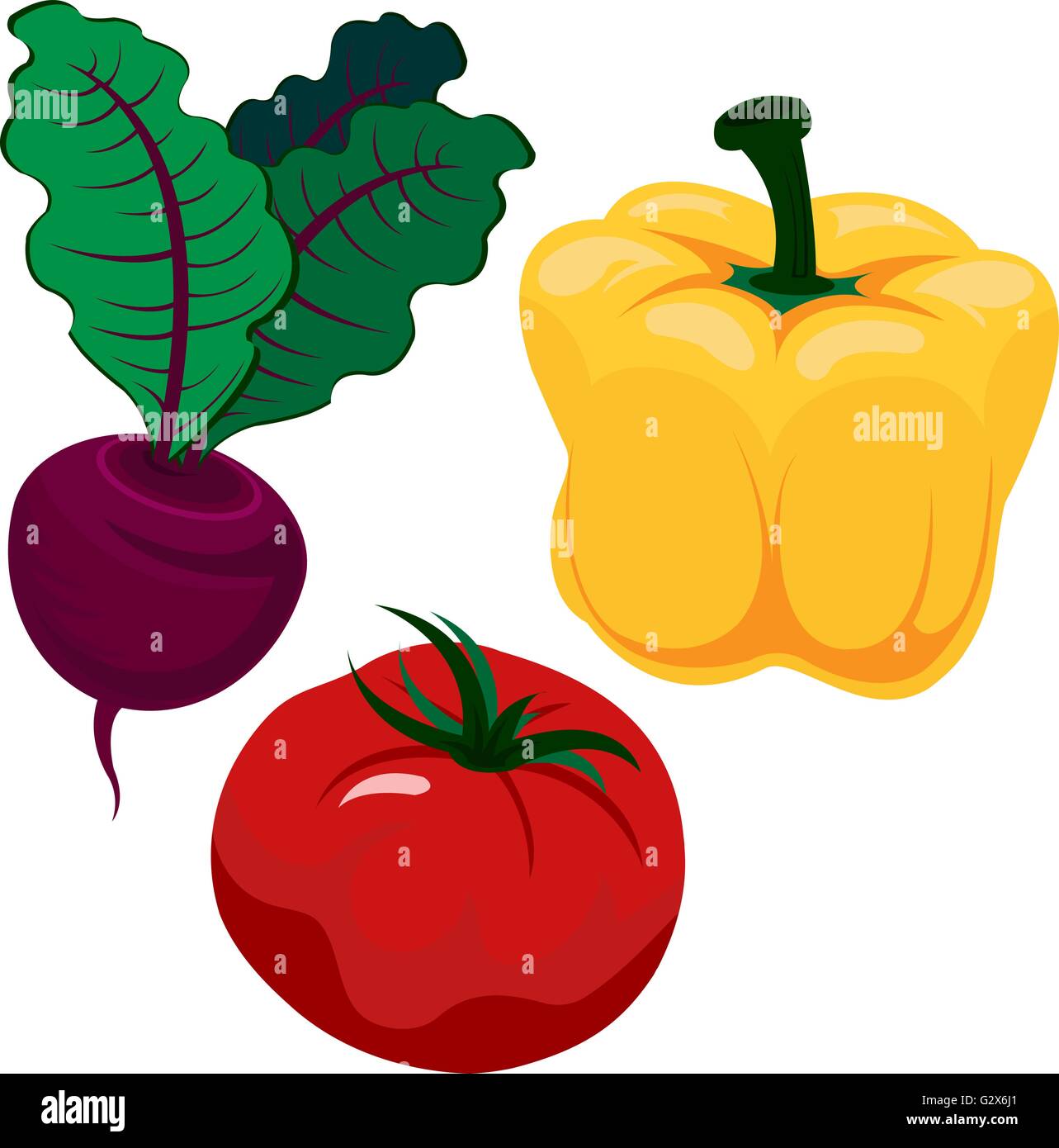 Yellow red vegetables food Stock Vector Images - Alamy