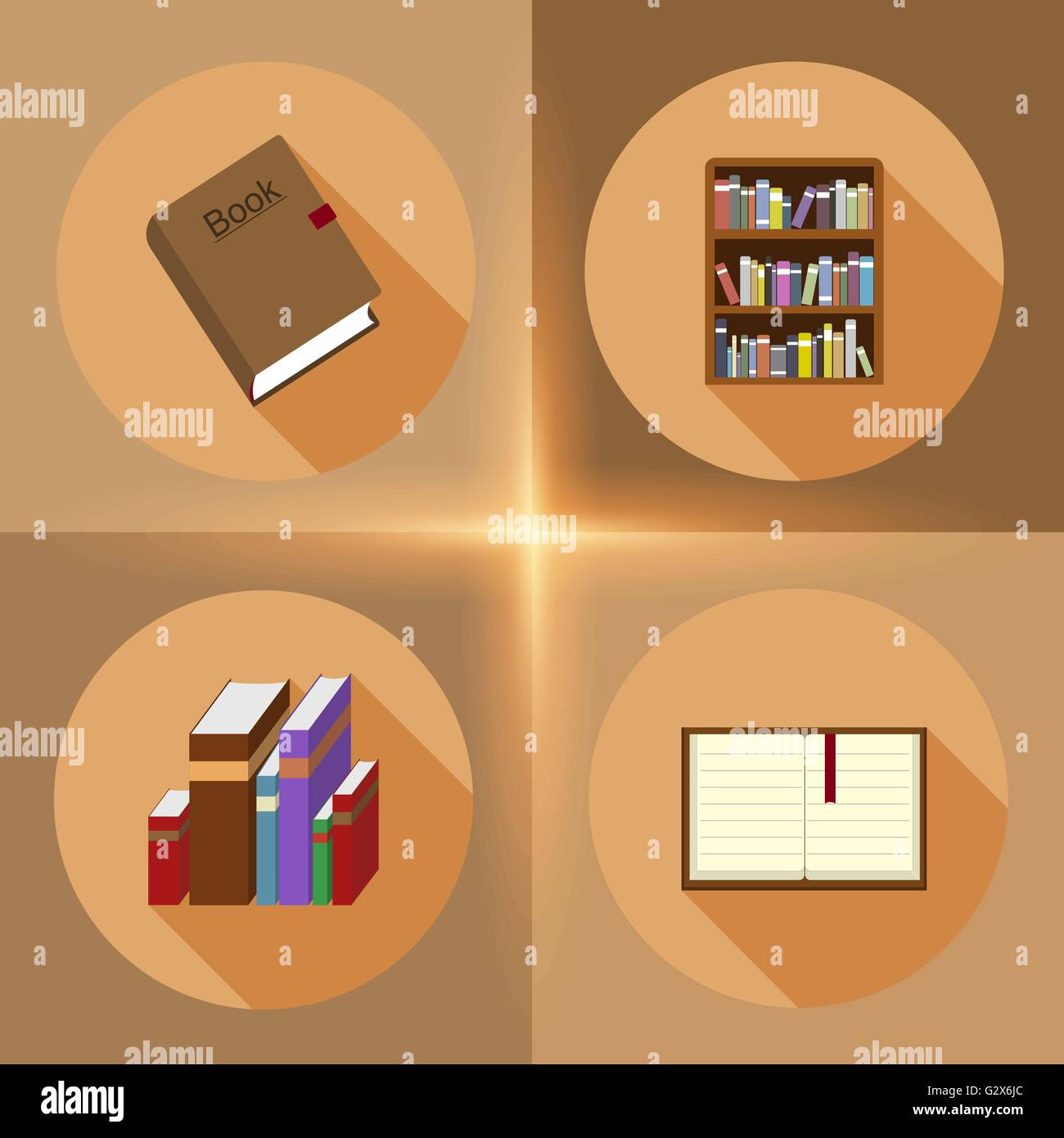 School book icons set Stock Vector Images - Alamy