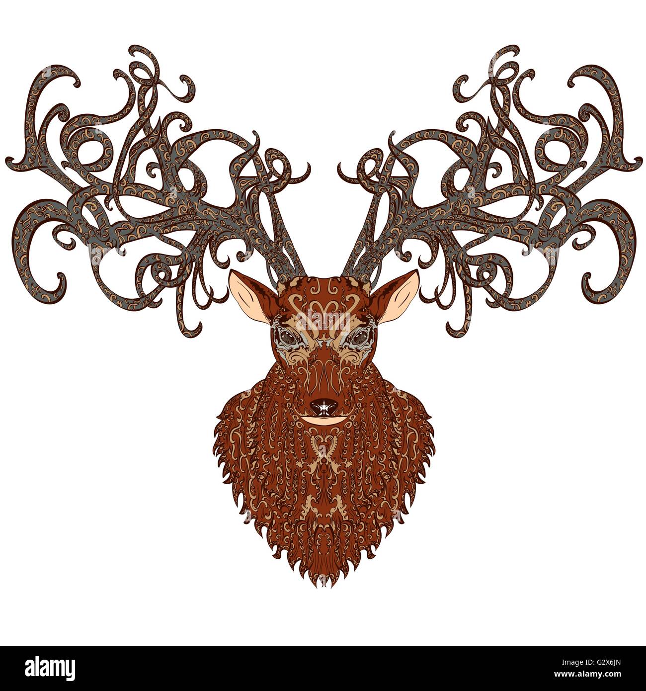 Forest deer medieval Stock Vector Images - Alamy
