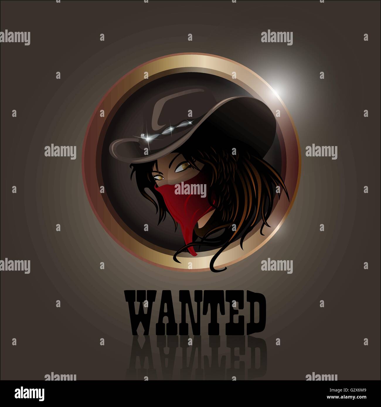 Cowgirl vintage Stock Vector Images - Alamy