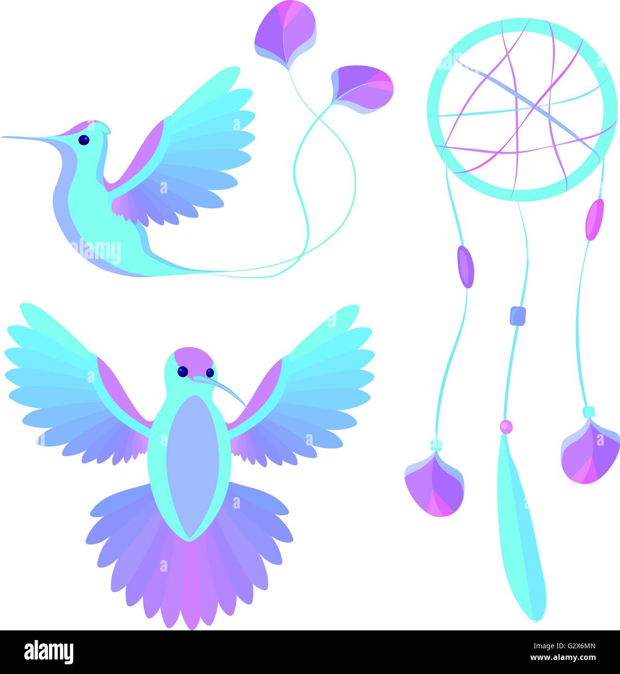 Bird wings decorative elements Stock Vector Image & Art - Alamy