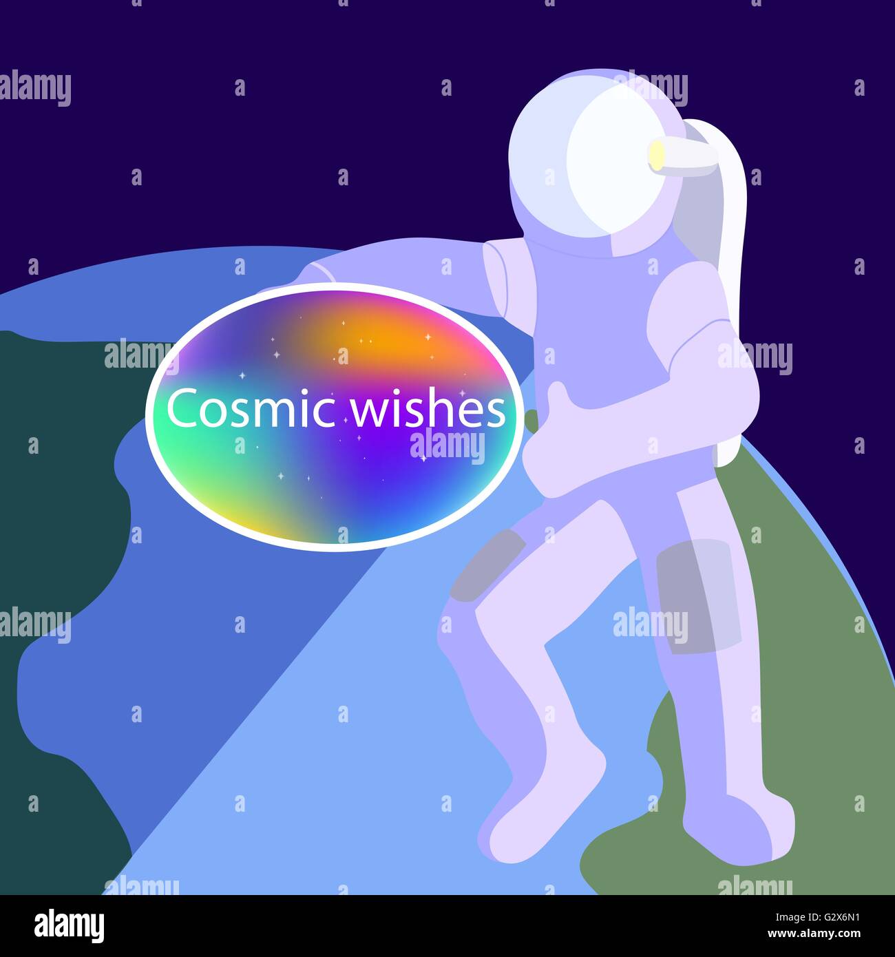 Cosmo card with astronaut Stock Vector Image & Art - Alamy