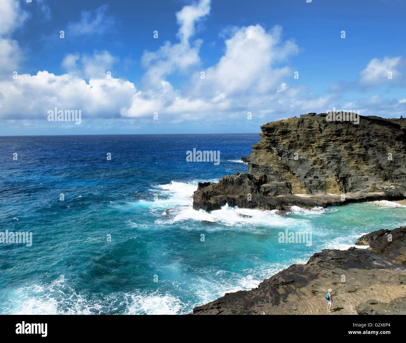 Blue Oahu, Hawaii with lots of room for your type Stock Photo - Alamy