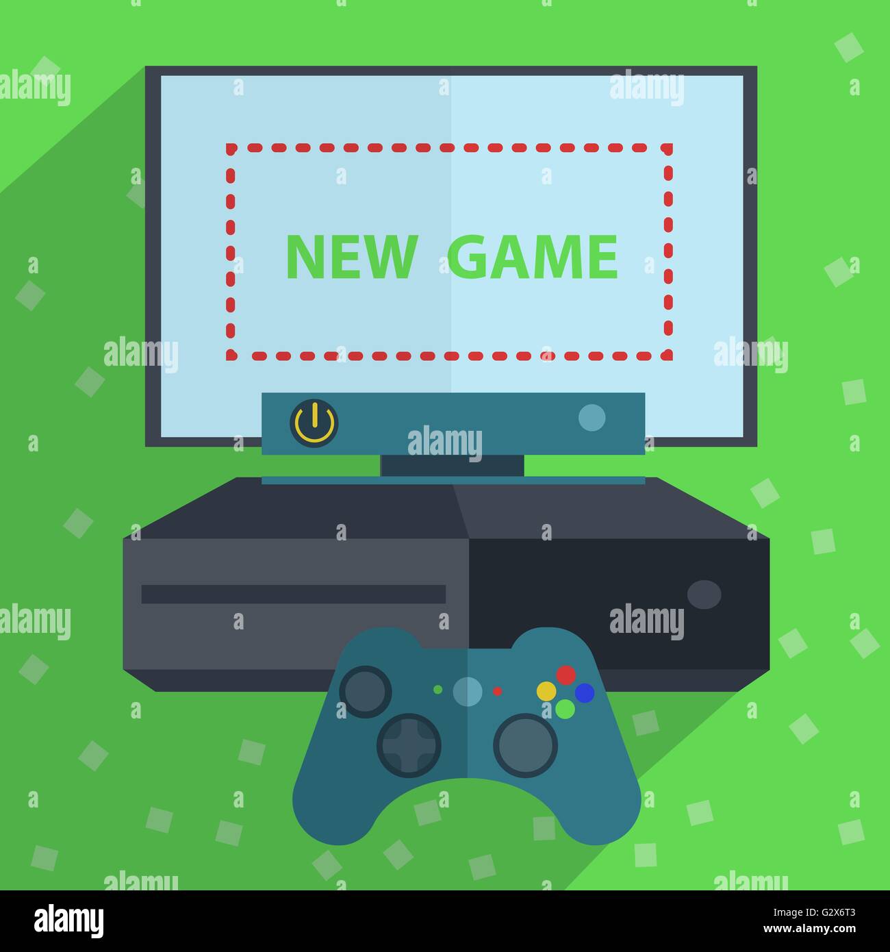 Modern game console green background Stock Vector Image & Art - Alamy