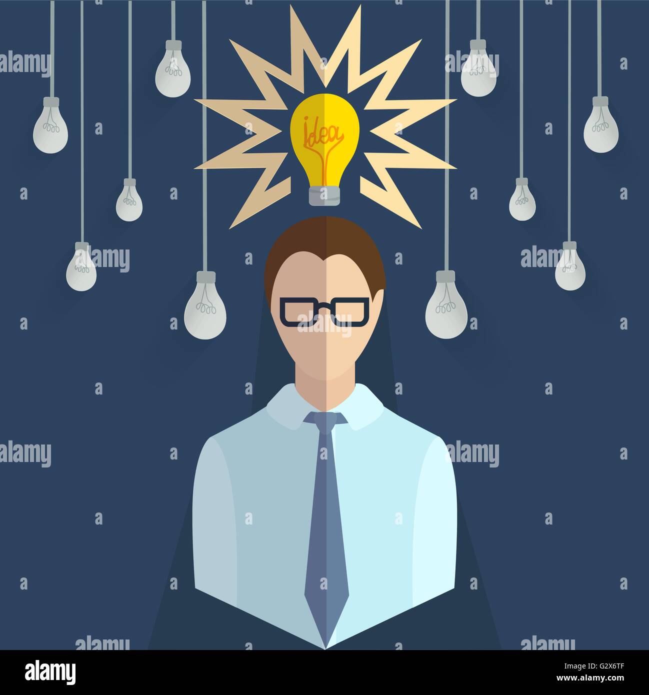 Businessman thinking infographics Stock Vector Image & Art - Alamy