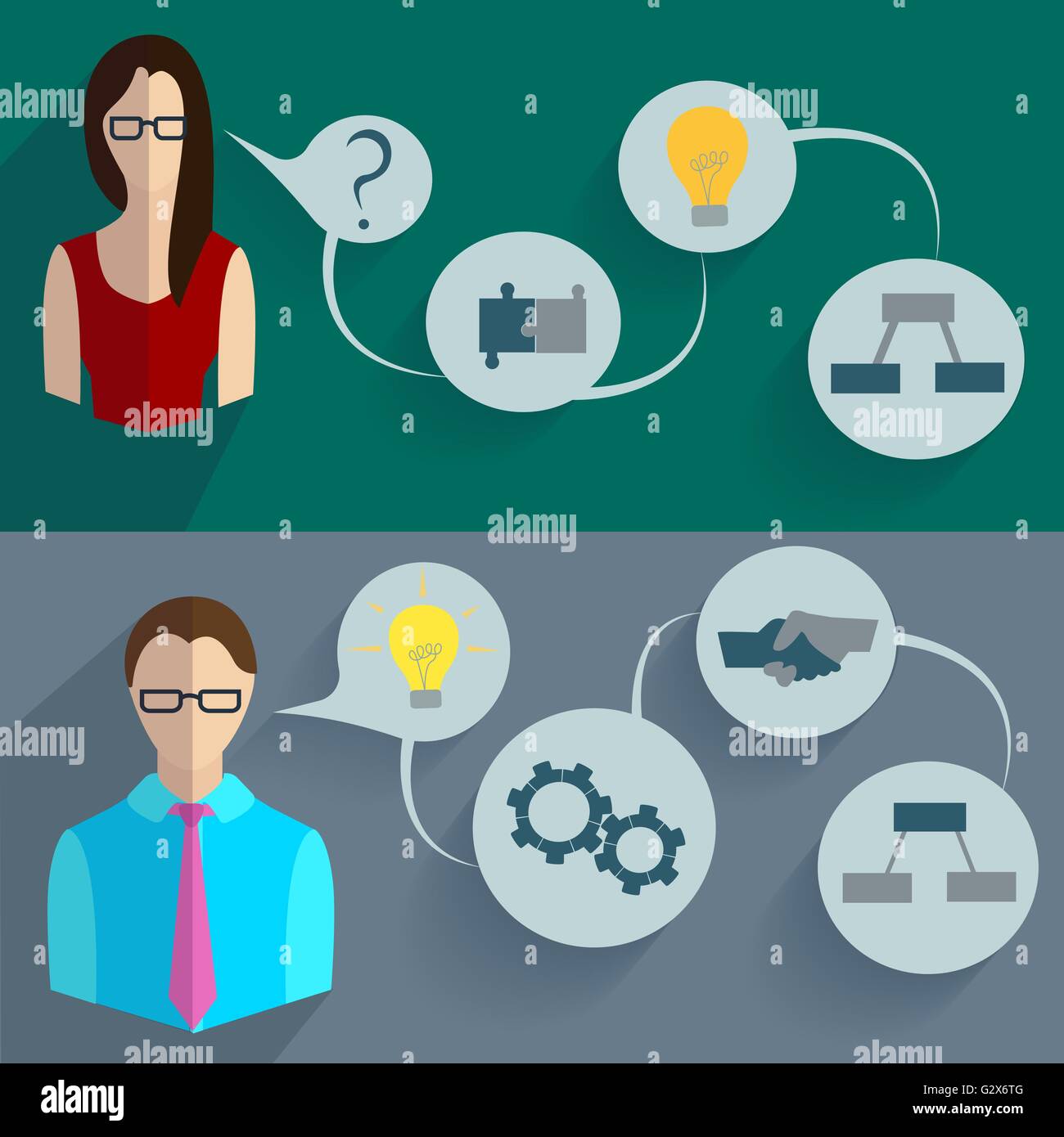 Business people thinking infographics Stock Vector Image & Art - Alamy