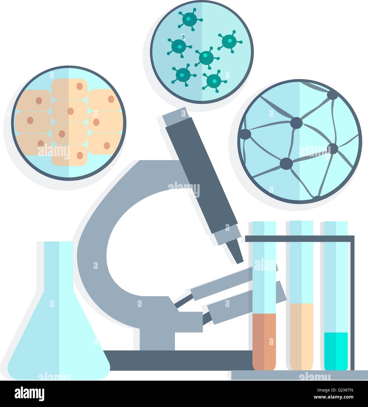 Microbiology, Petri dishes, test tubes Stock Vector Image & Art - Alamy