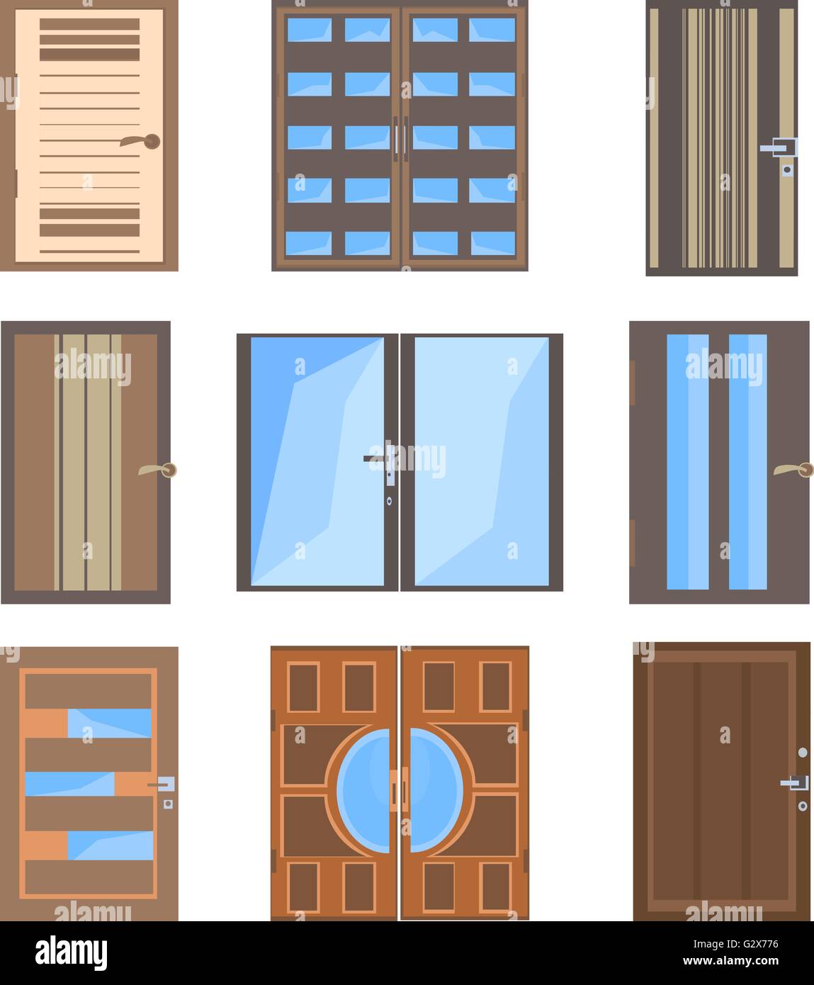 Glass panel office door Stock Vector Images - Alamy
