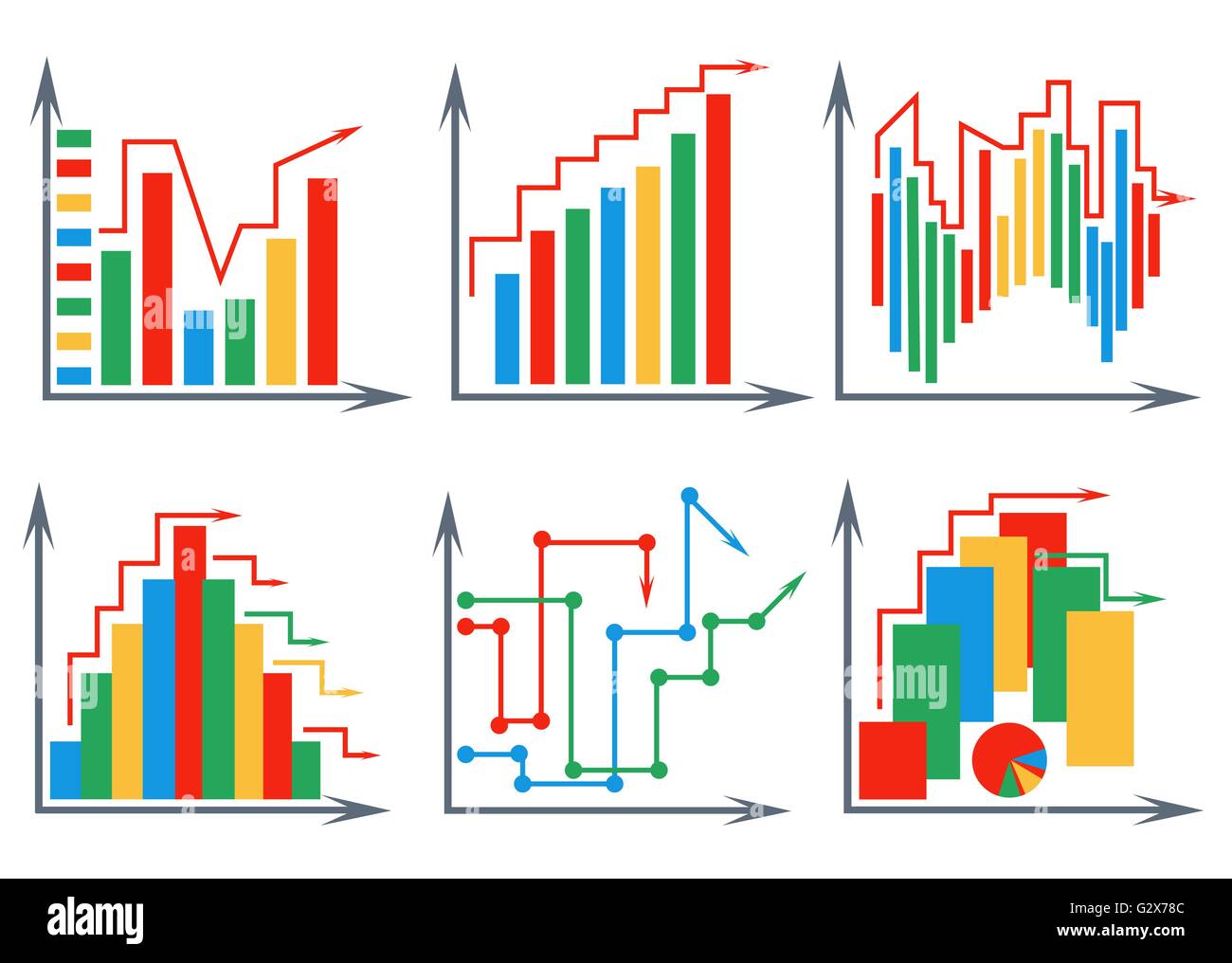 Set histograms white background Stock Vector Image & Art - Alamy