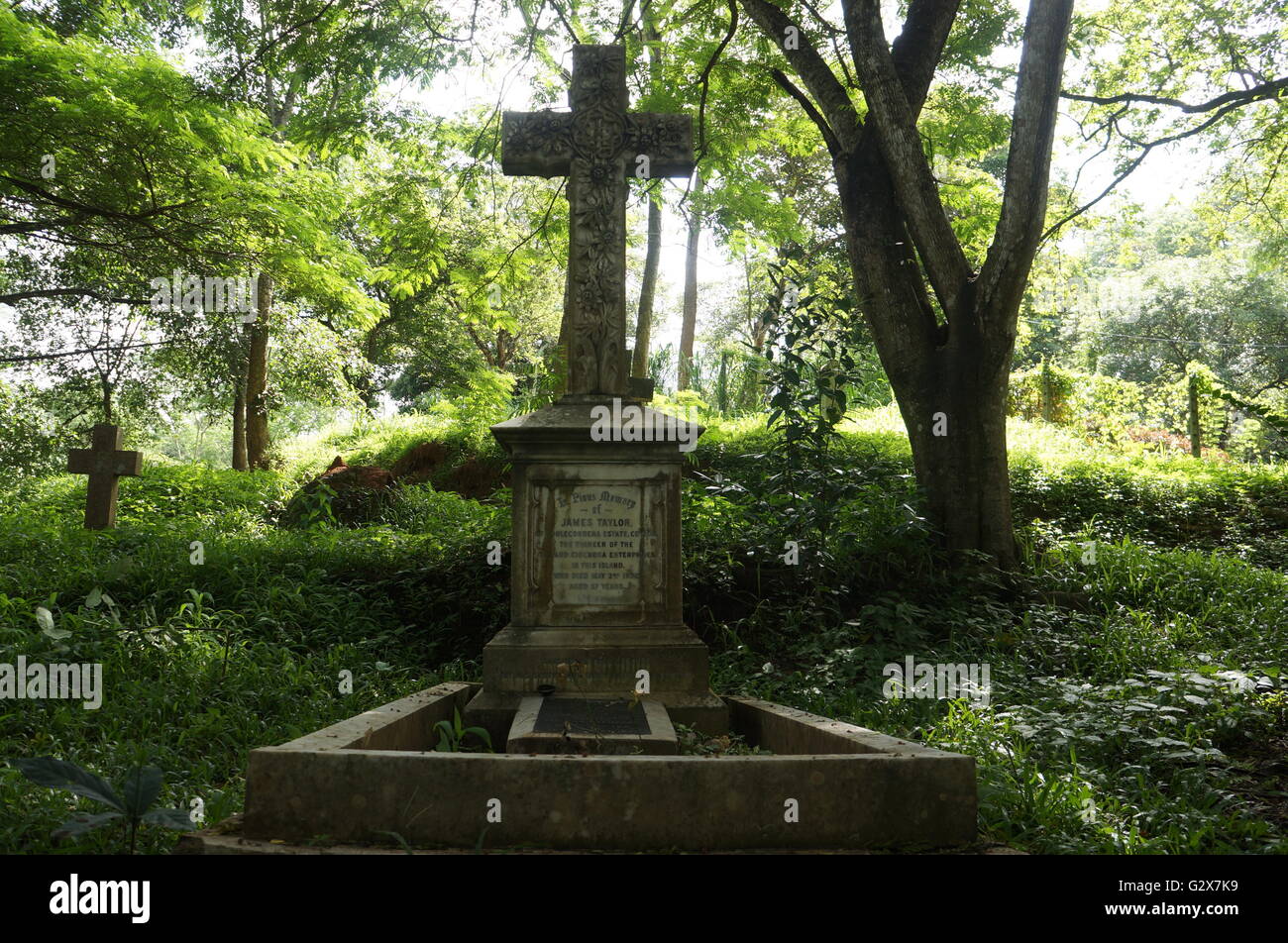 Sir James Taylor's grave headstone, pioneer of the Sri Lanka's tea ...