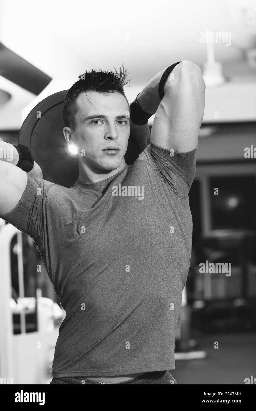 Young fitness model in training Black and White Stock Photos & Images ...