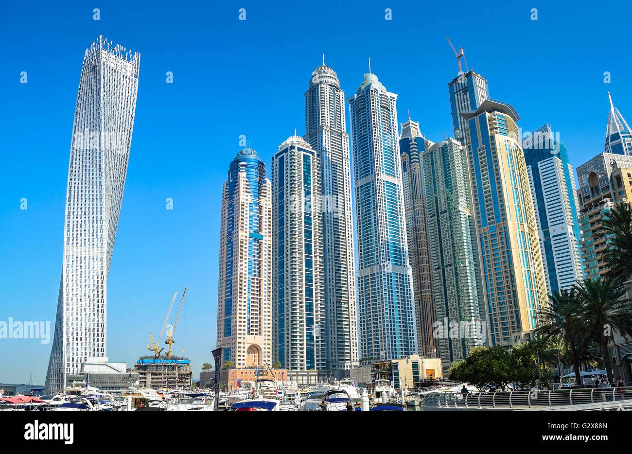 Skyscrapers in Dubai Marina UAE Stock Photo - Alamy